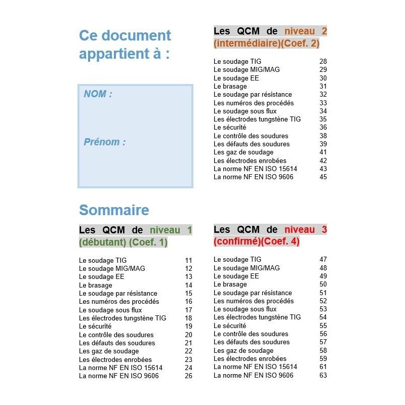 Livre QCM Rocd@cier soudage