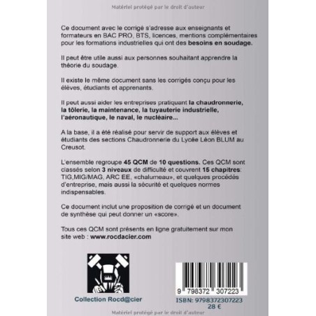 Livre QCM Rocd@cier soudage